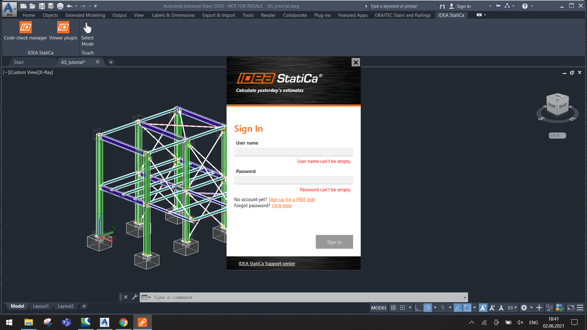 IDEA StatiCa Viewer plugin for Autodesk Advance Steel | IDEA StatiCa